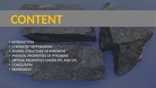 Pyroxene Mineral Group Crystallography Pptx Pptx