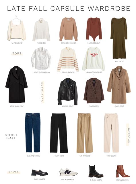 20 Piece Late Fall Capsule Wardrobe Stitch And Salt Fall Capsule