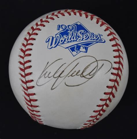 Lot Detail Kirby Puckett Autographed World Series Baseball Signed On Side Panel