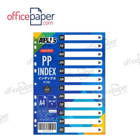 PVC Index Divider Jan Dec A Z Lazada