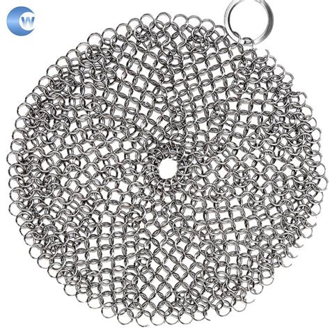 Cast Iron Pan Skillet Stainless Steel Chain Mail Cleaner China