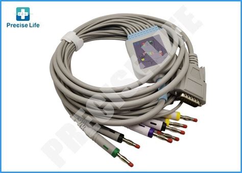 Nihon Kohden Ecg Cable With Iec Color Code And Banana Plug