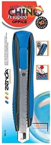 Cutter De Hoja Segmentada Maped Zenoa Color Azul Marino 1 Unidad