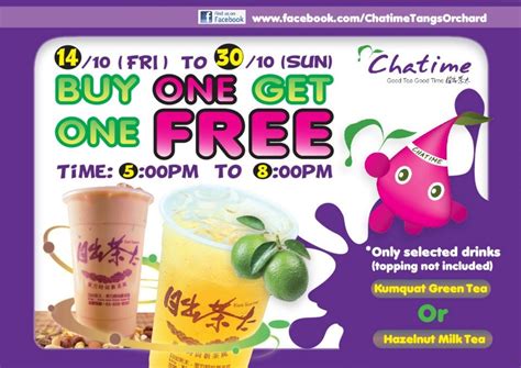 Chatime Tangs Orchard Bogo Deal Great Deals Singapore