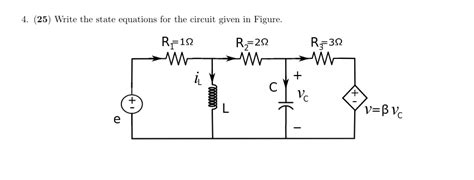 Solved Write The State Equations For The Circuit Chegg