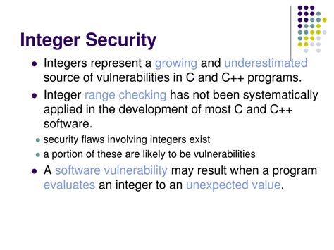 Ppt Secure Coding In C And C Integer Security Powerpoint