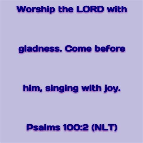 Worship The Lord With Gladness