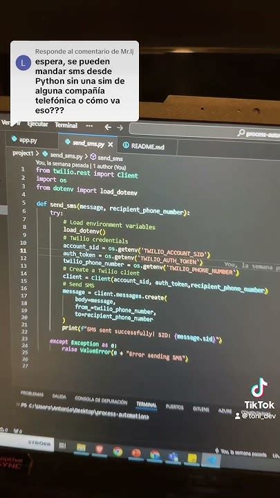Sms Con Python Python Softwareengineer Softwaredeveloper Youtube