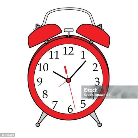 Jam Alarm Kartun Terisolasi Ilustrasi Stok Unduh Gambar Sekarang