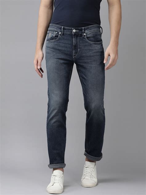 Buy U S Polo Assn Denim Co Men Blue Skinny Fit Heavy Fade Stretchable