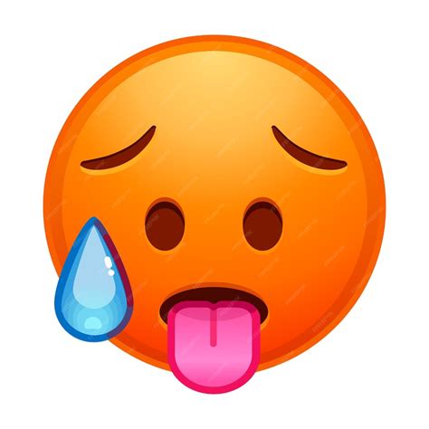 Emoticon Van Topkwaliteit Hot Emoji Oververhitte Emoticon Rood Gezicht