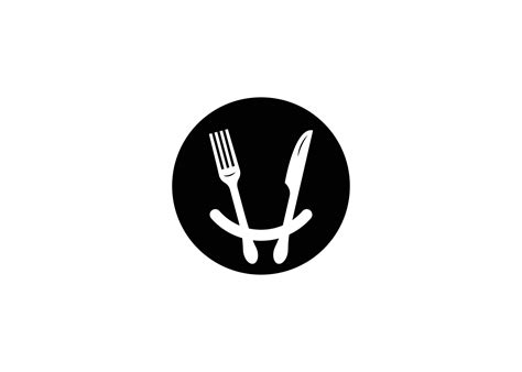 Minimal Happy Fork And Knife Vector Logo Design Template 36354572 Vector Art At Vecteezy