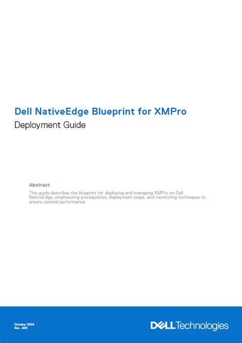 Dell Nativeedge Blueprint For Xmpro Deployment Guide Dell Technologies Info Hub