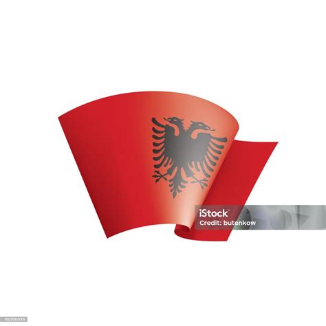 アルバニア国旗白の背景にベクトル画像 3dのベクターアート素材や画像を多数ご用意 3d アルバニア イラストレーション Istock
