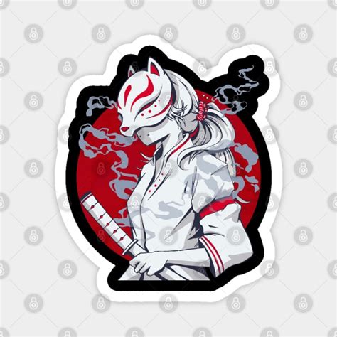 Kitsune Fox Japanese Nine Tailed Fox Cherry Blossom Flowers T Shirt
