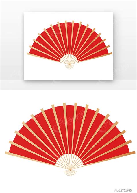 新年红色喜气红色扇子3d元素blend图片下载红动中国