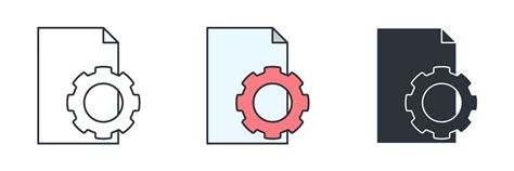 File Configuration And Document Settings Icon Symbol Illustration