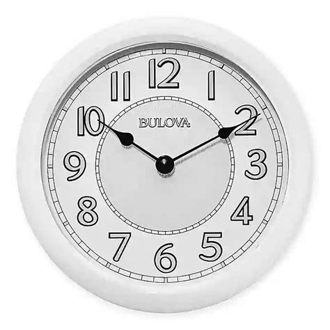 Bulova Quartz Analog With Bluetooth Technology Wall Clock In White