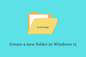 How To Create A New Folder In Windows