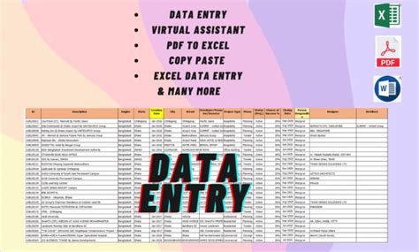 Do Data Entry Typing Copy Paste Virtual Assistant By Amjadhossan744 Fiverr