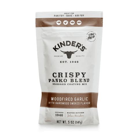 Kinders Woodfired Garlic Seasoned Panko Bread Crumb Coating 5 Oz Slobsrus Bbq