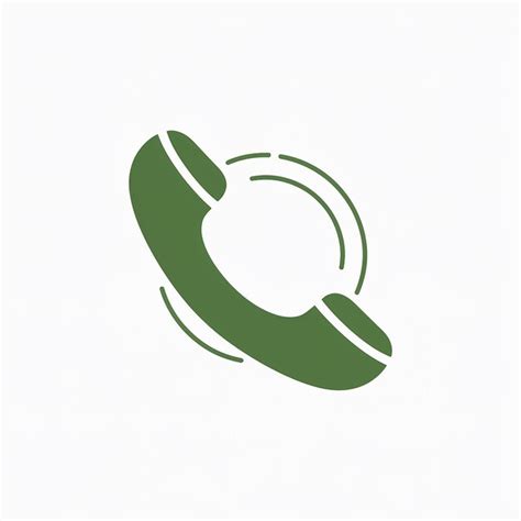 A Green Telephone Receiver Icon Premium Ai Generated Vector
