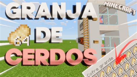 GRANJA DE CERDOS SEMI AUTOMÁTICA MINECRAFT BEDROCK YouTube