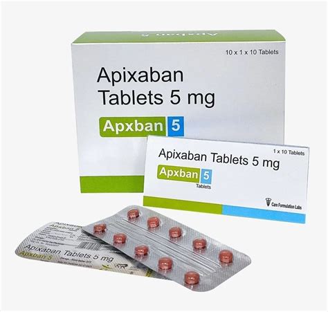 Apixaford 5 Mg Apixaban Tablets Blood Clot At 1200 Box Eliquis