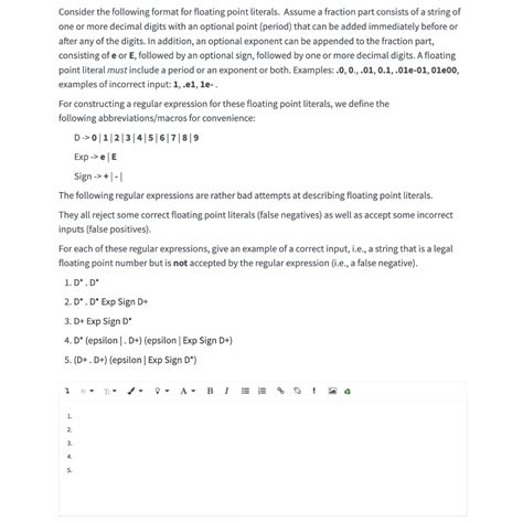 Solved Consider The Following Format For Floating Point Chegg