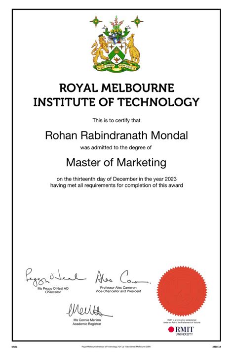 Thrilled To Announce My Graduation With A Master Of Marketing Im Rohan Mondal