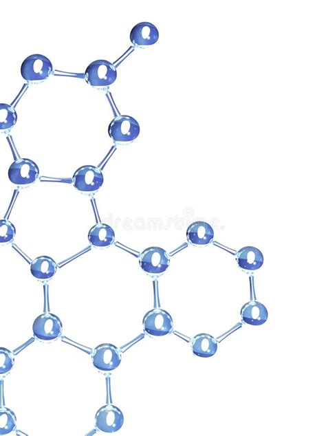 Model Of Abstract Molecular Structure Glass Atom Model Isolated On