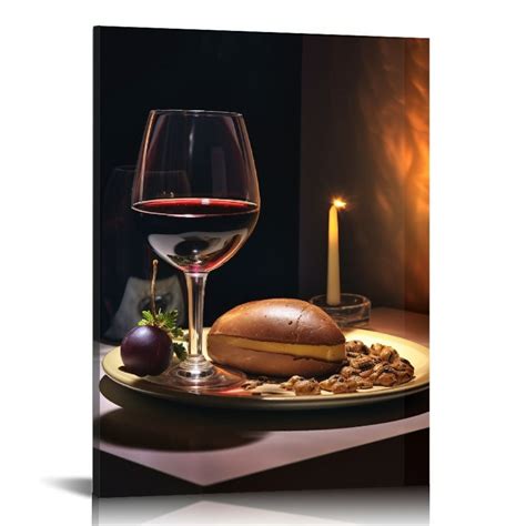 Eastsmooth Red Wine Cups Modern Kitchen Wall Art Dinning Room Wall