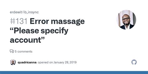 error massage “please specify account” · issue 131 · erdewit ib insync