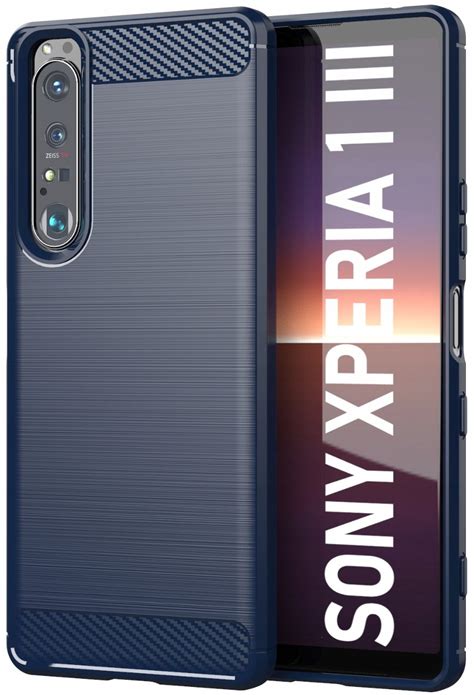 Etui Plecki YOUTAB KARBON Sony Xperia 1 III Granatowy YouTab