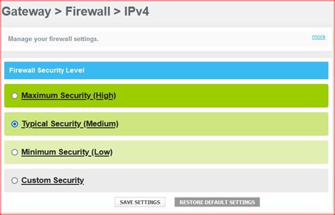 ‎firewall Security Level Ipv4 What Should It Be Set On For Safety