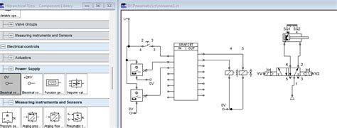 design a grafcet controlled pneumatic system in fluidsim technical