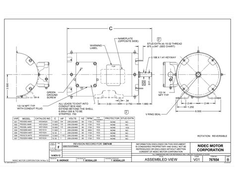 US Motors WD34S2A, WD12S2A, WD13S2A, WD1S1A, WD1S2A Dimensional Sheet
