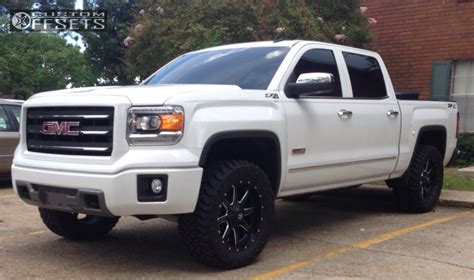 Wheel Offset 2014 Gmc Sierra 1500 Aggressive 1 Outside Fender Leveling