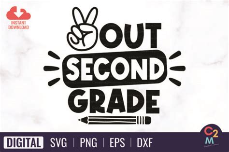 Peace Out Second Grade SVG Graphic By Creative2morrow Creative Fabrica