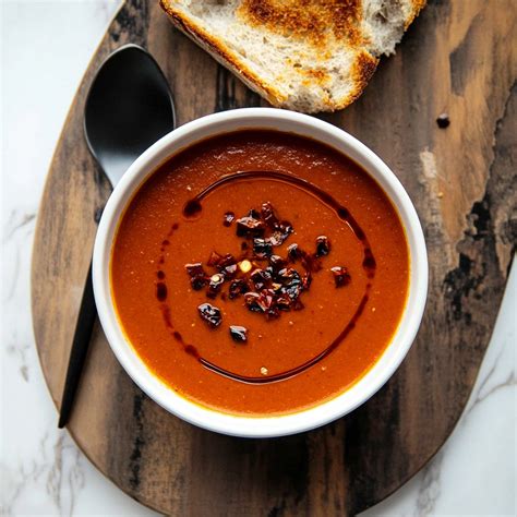 Spicy Roasted Red Pepper Soup Tessa Recipes