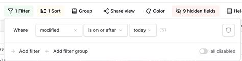 Recently Modified View Doesnt Update Feedback Baserow