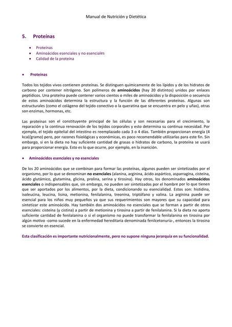 Manual de nutrición y dietética proteínas Biología General uDocz