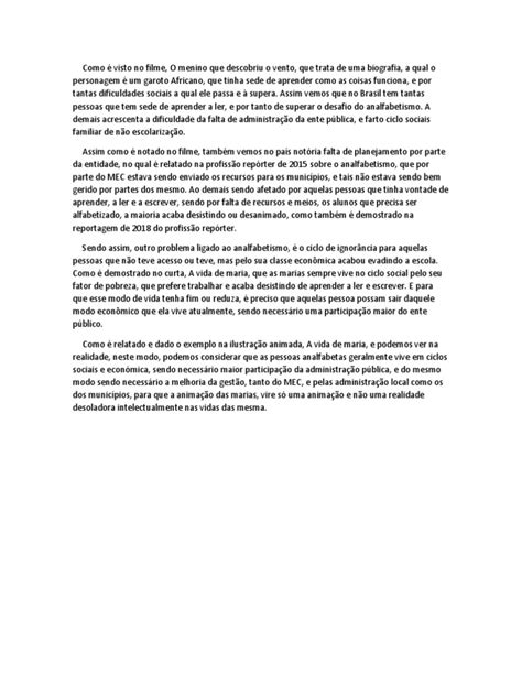 Redação Analfabetismo No Brasil Pdf
