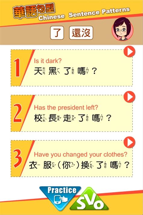 Chinese Sentence Patterns 華語句型 By Lu Feng Technology Inc