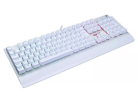 Teclado Redragon Mecânico Gamer Kala Lunar White RGB Chroma Switch Outemu MK Red ABNT