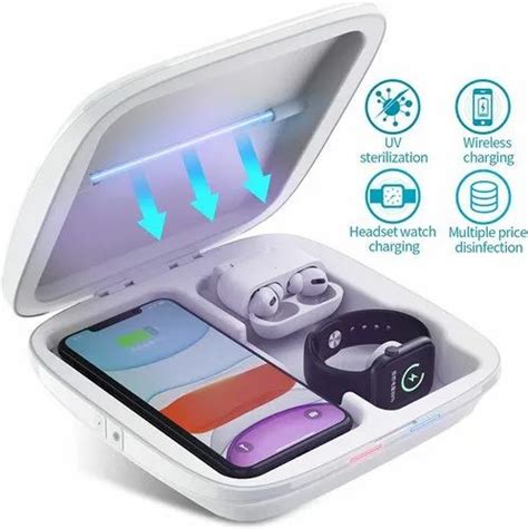 White Multifunctional Wireless Charger Uv Sterilizer Disinfection At Rs