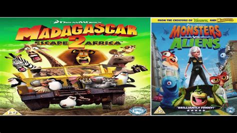 Madagscar Escape 2 Africa And Monsters Vs Aliens Uk Dvd Unboxing Youtube