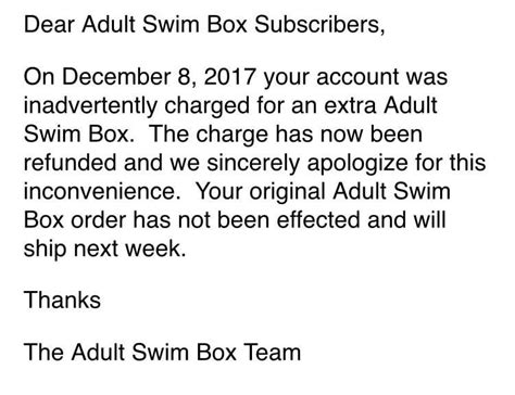 Adult Swim Box Will Refund Additional Charge To Customers Also It