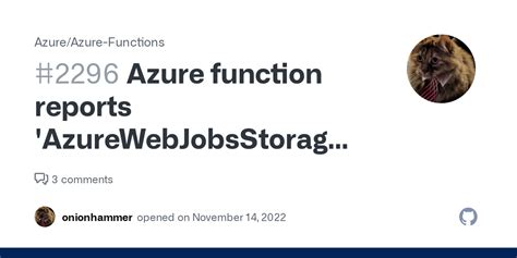 Azure Function Reports Azurewebjobsstorage As Missing When Configured