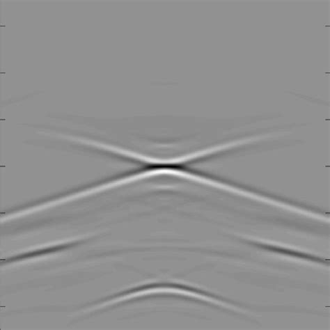Velocity Model With A Single Layered Overburden And A Small Diffractor